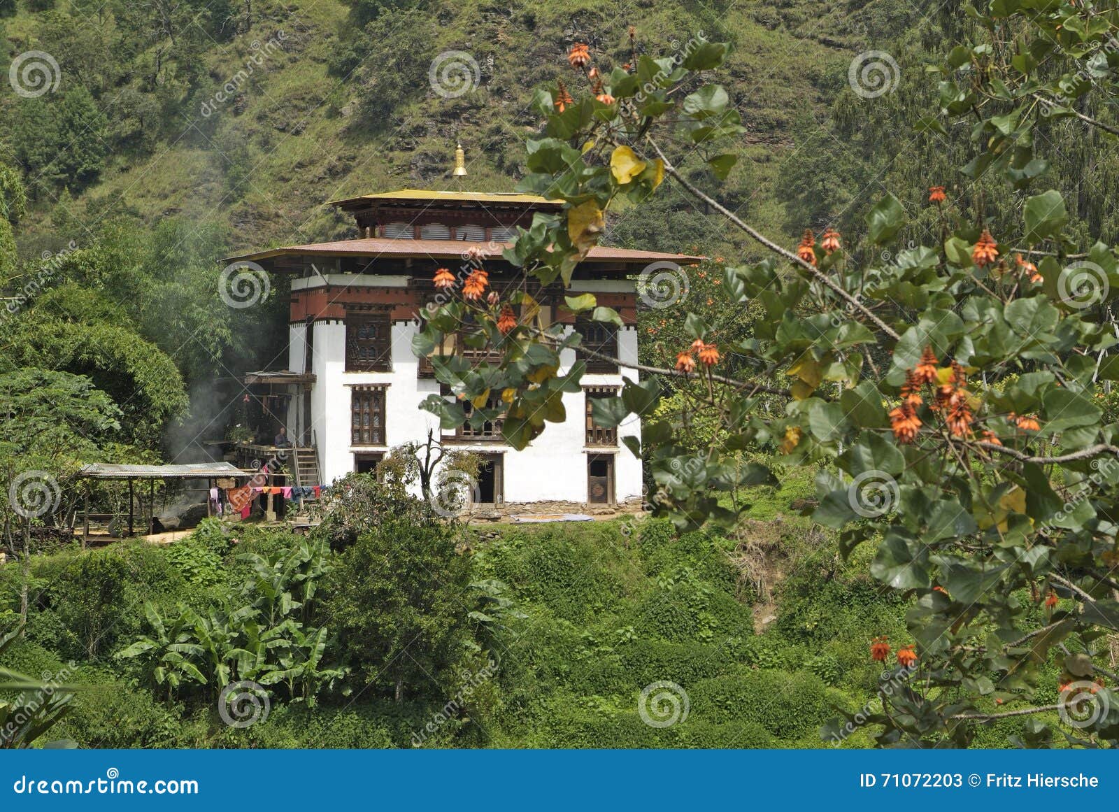 Bhutan,Wangdi Phodrang, stock image. Image of horizontal - 71072203