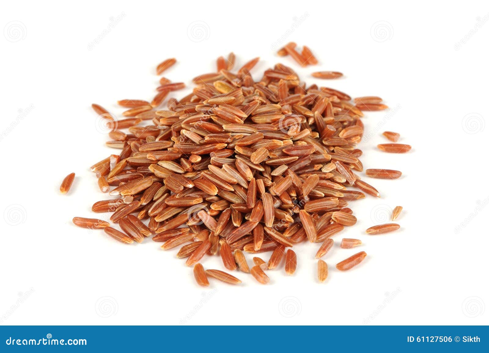 Bhutanese Red Rice Isolated on White Background Stock Photo - Image of ...