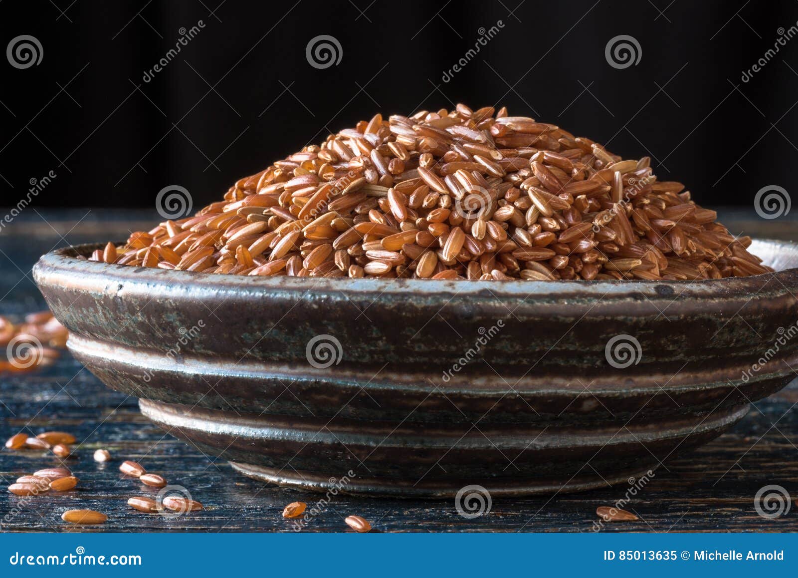 Bhutanese Red Rice in a Bowl Stock Image - Image of himalaya, protein ...