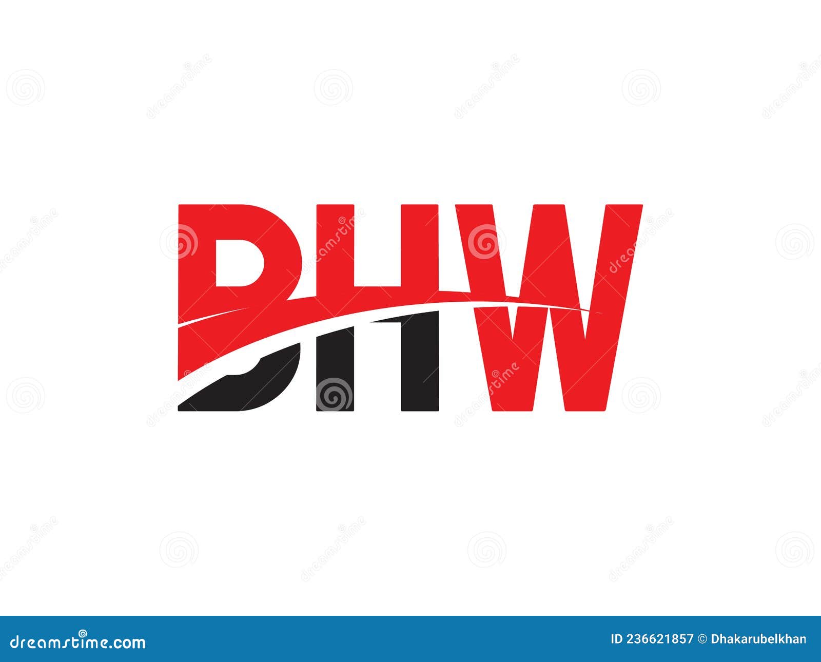 BHW Letter Initial Logo Design Vector Illustration Stock Vector ...