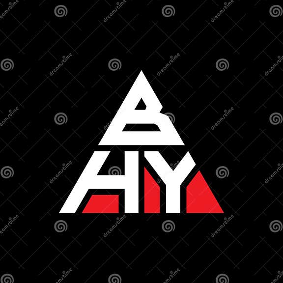 BHY Triangle Letter Logo Design with Triangle Shape. BHY Triangle Logo ...