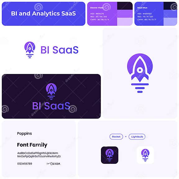 BI and Analytics SaaS Brand Unique Template Creative Logo Stock ...