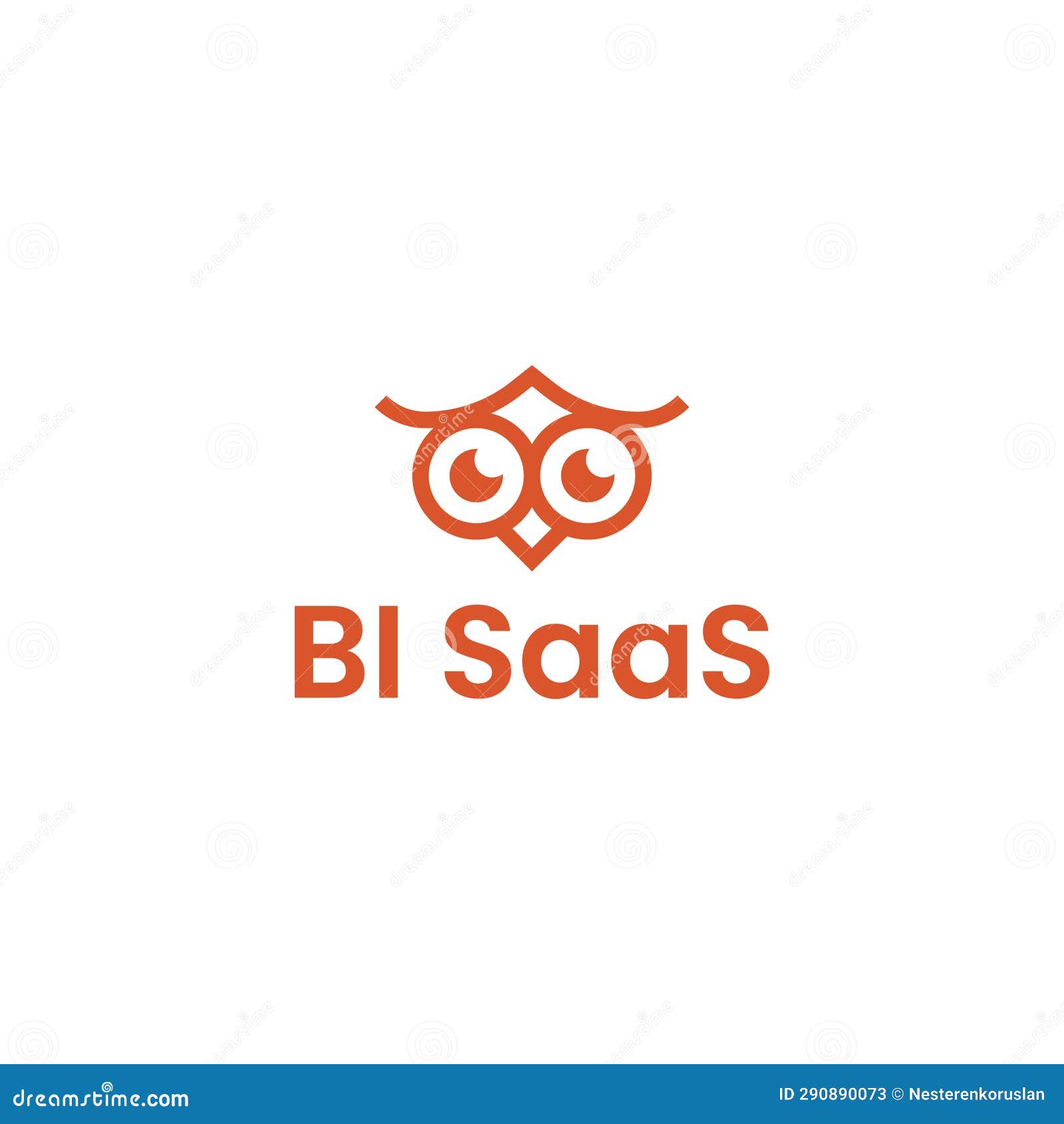 BI and Analytics SaaS Text with Owl Logo Stock Vector - Illustration of ...