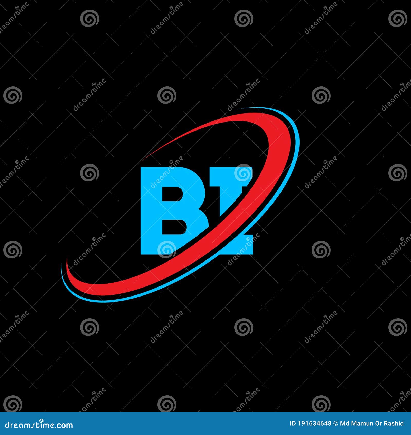 BI B I Letter Logo Design. Initial Letter BI Linked Circle Uppercase ...