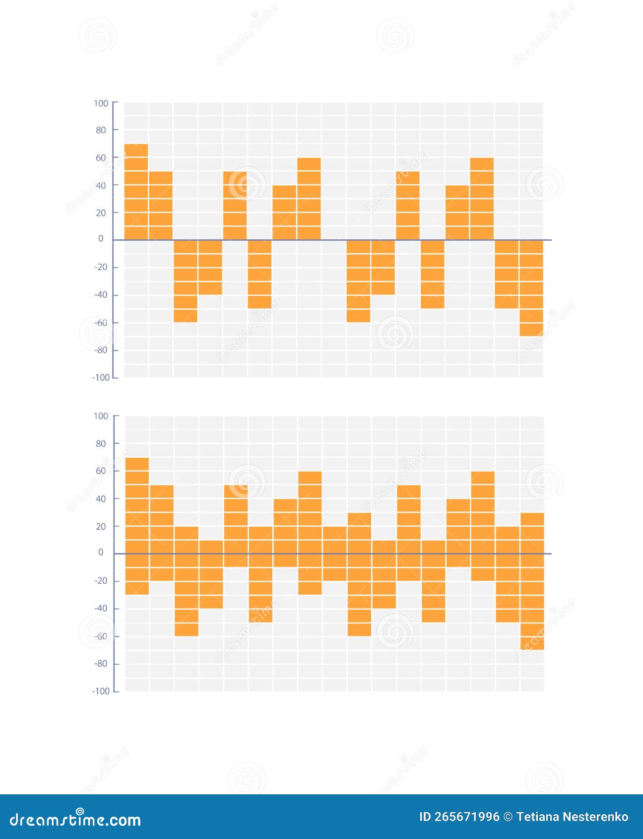 Bi-directional Column Infographic Chart Design Template Set Stock ...