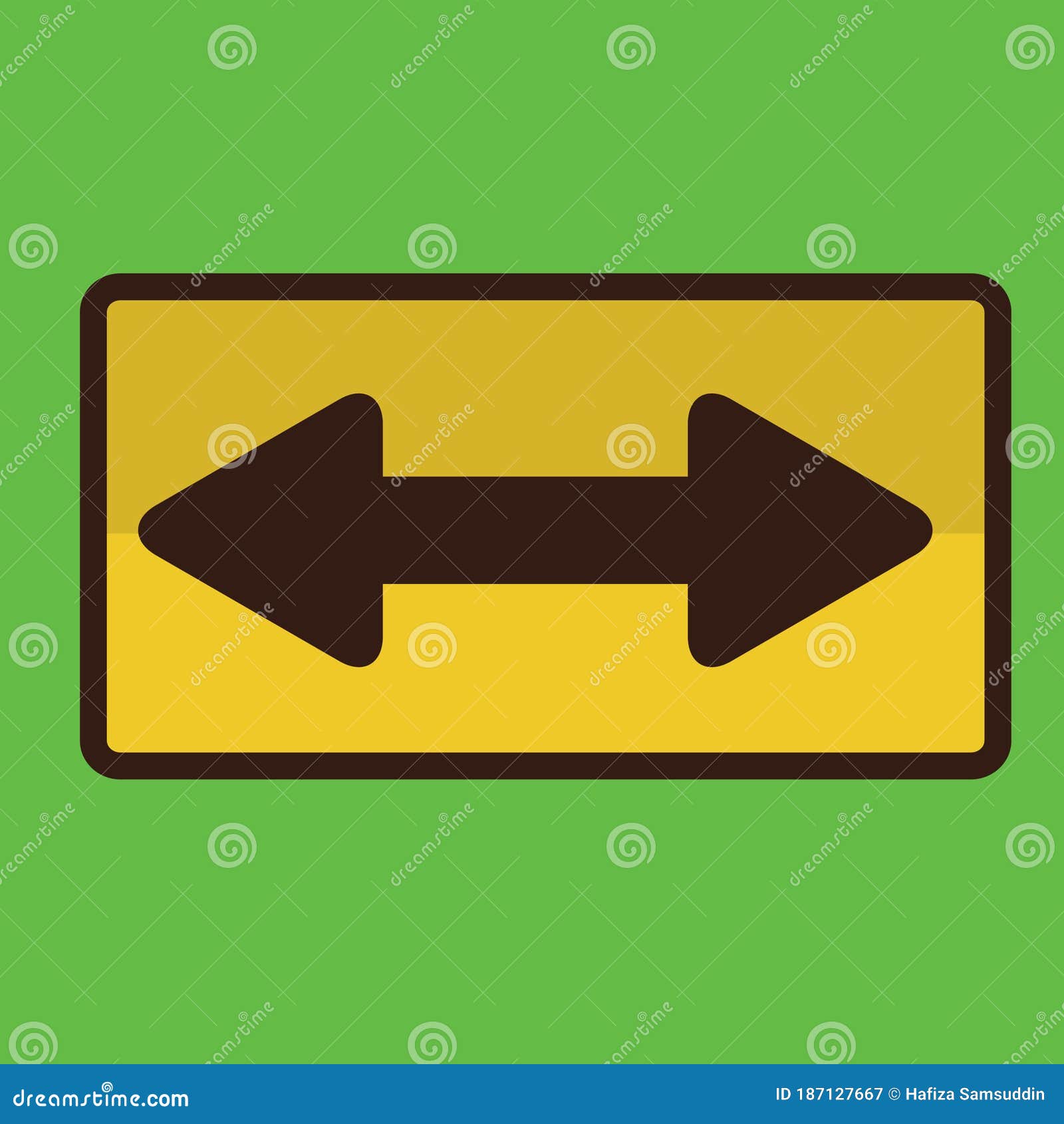 Bi-directional Road Sign. Vector Illustration Decorative Design Stock ...