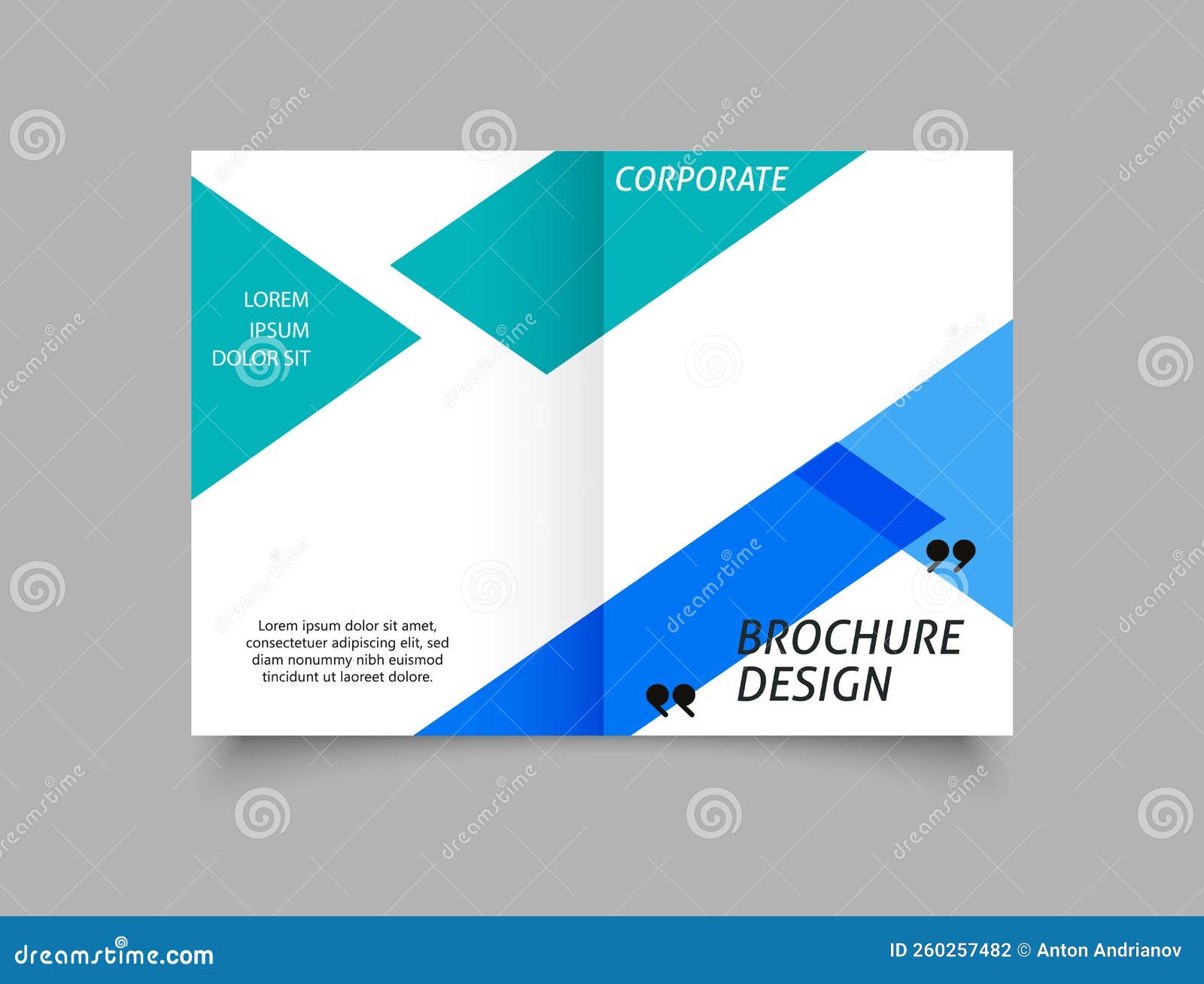 Bi-fold Brochure Book Cover Design. Flyer for Printing Stock Vector ... Bi-fold Brochure Book Cover Design. Flyer for Printing Stock Vector ...