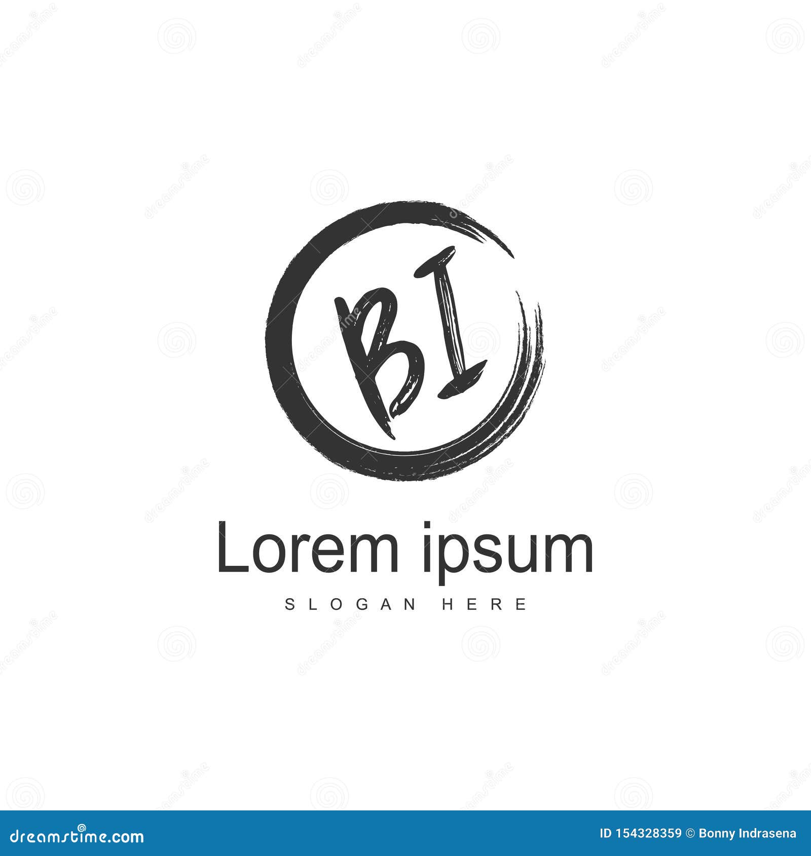 BI Letter Logo Design. Creative Modern BI Letters Icon Illustration ...