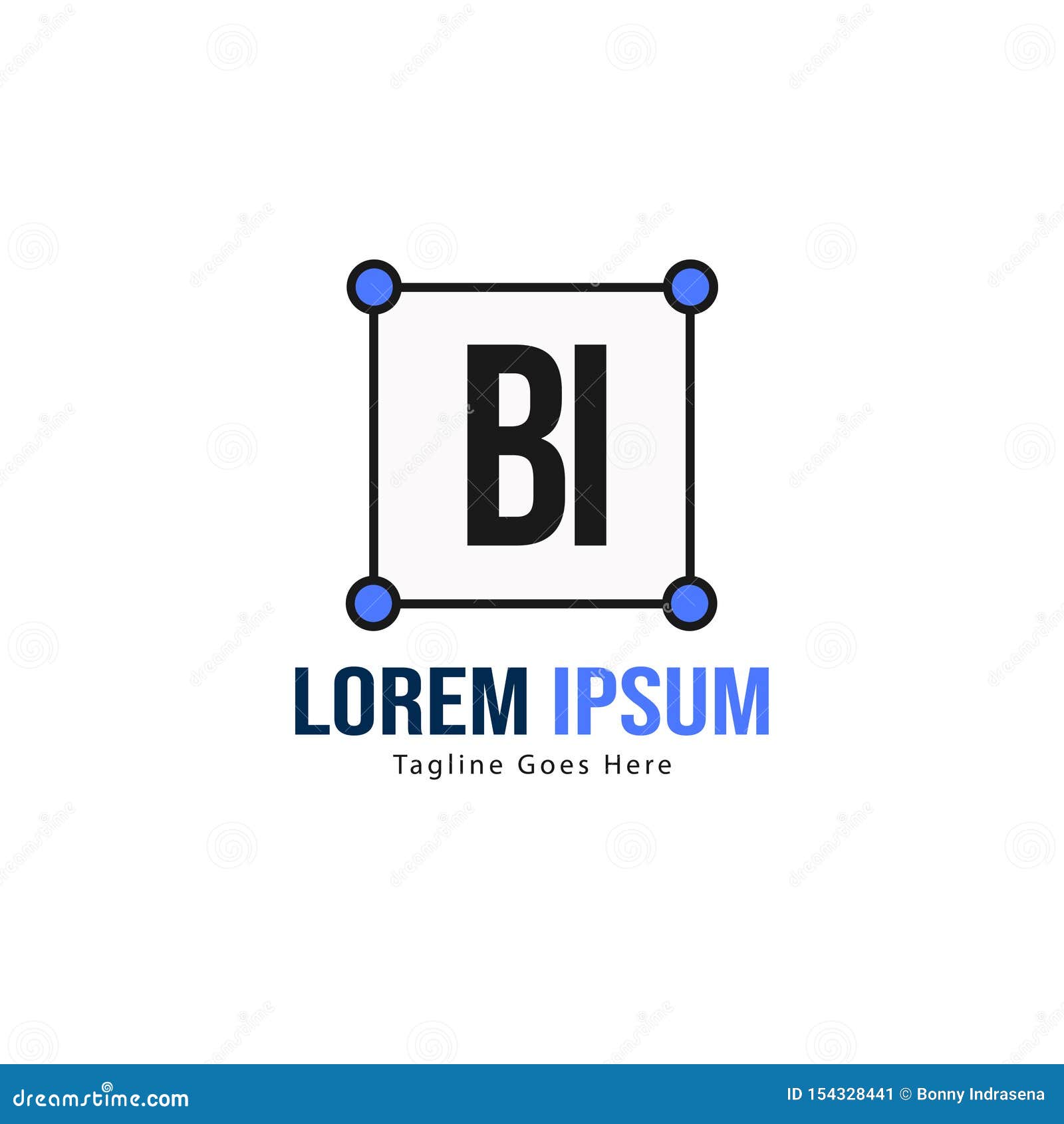 BI Letter Logo Design. Creative Modern BI Letters Icon Illustration ...