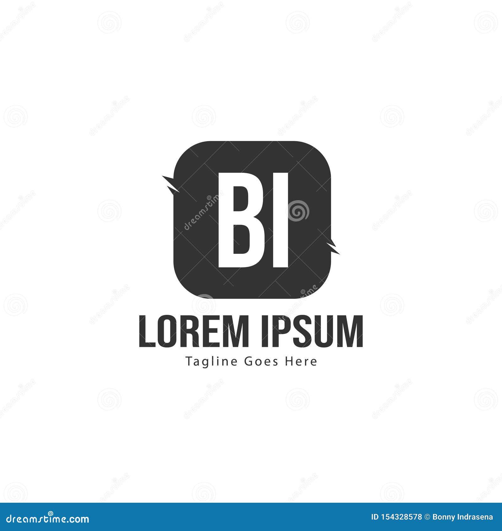 BI Letter Logo Design. Creative Modern BI Letters Icon Illustration ...