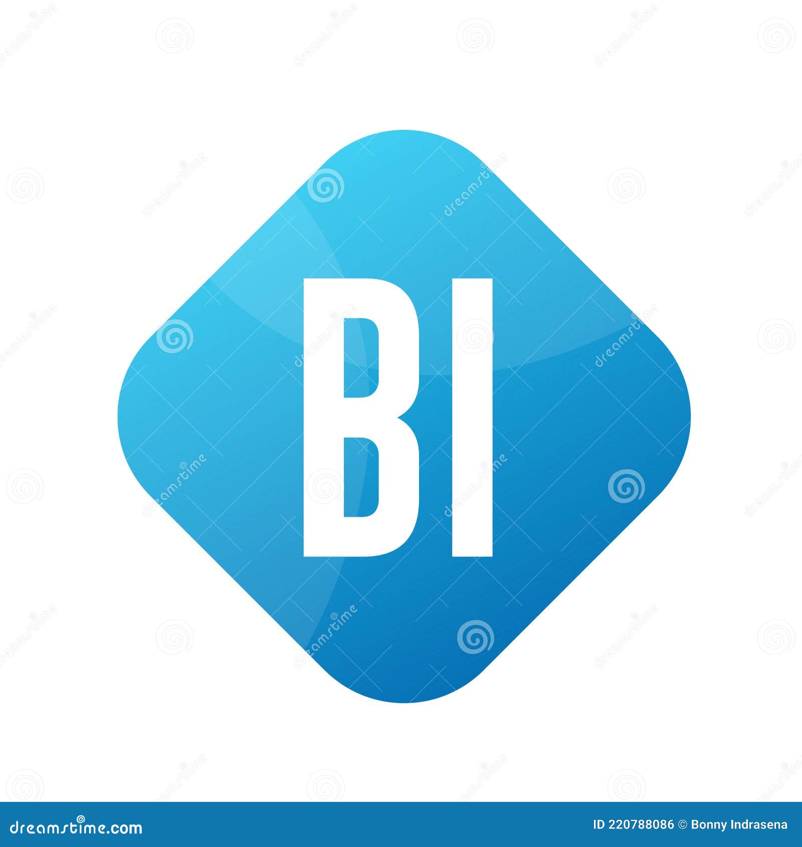 BI Letter Logo Design with Simple Style Stock Photo - Image of ...