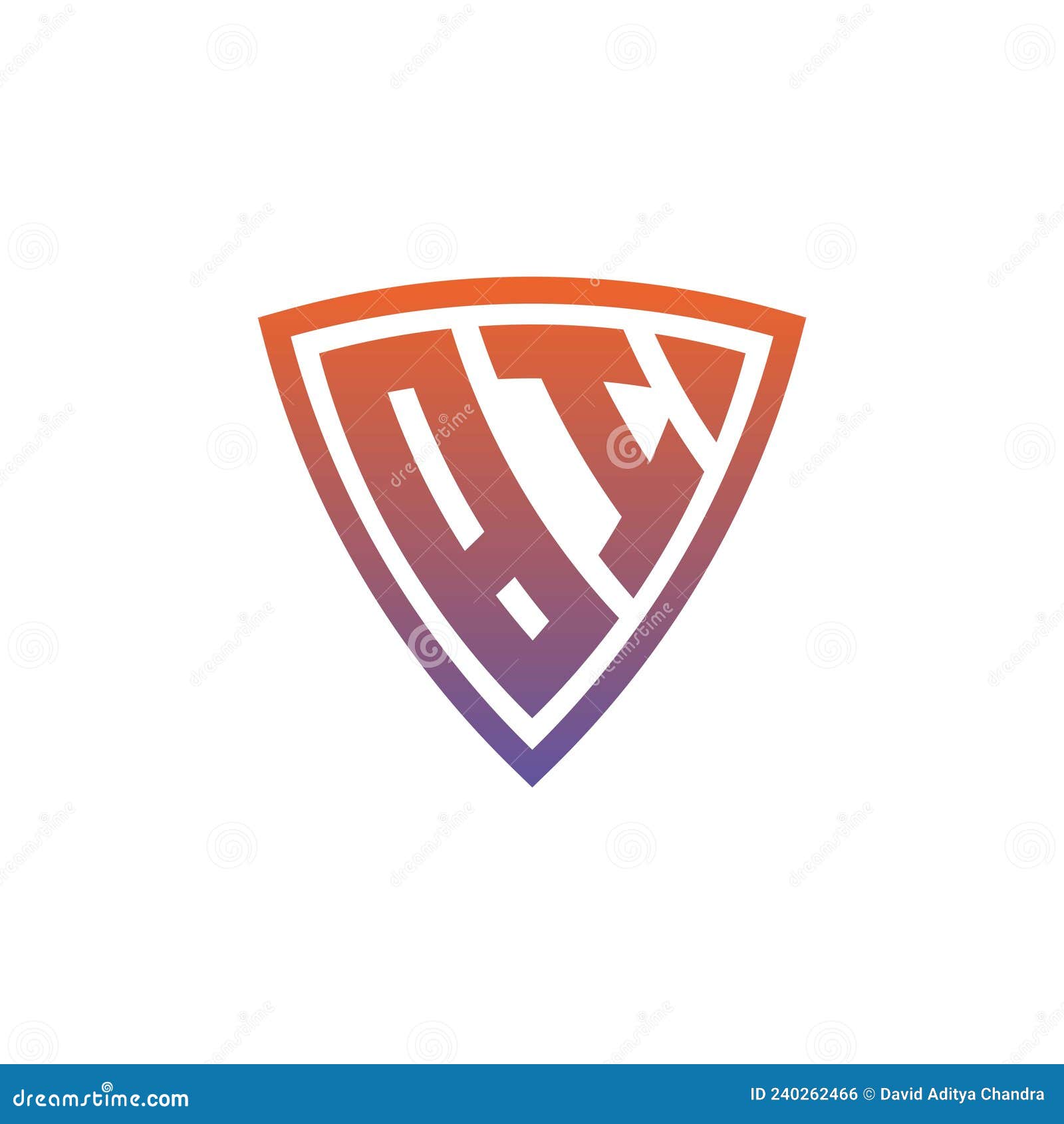 BI Logo Shield Monogram Gradient Style Design Stock Vector ...