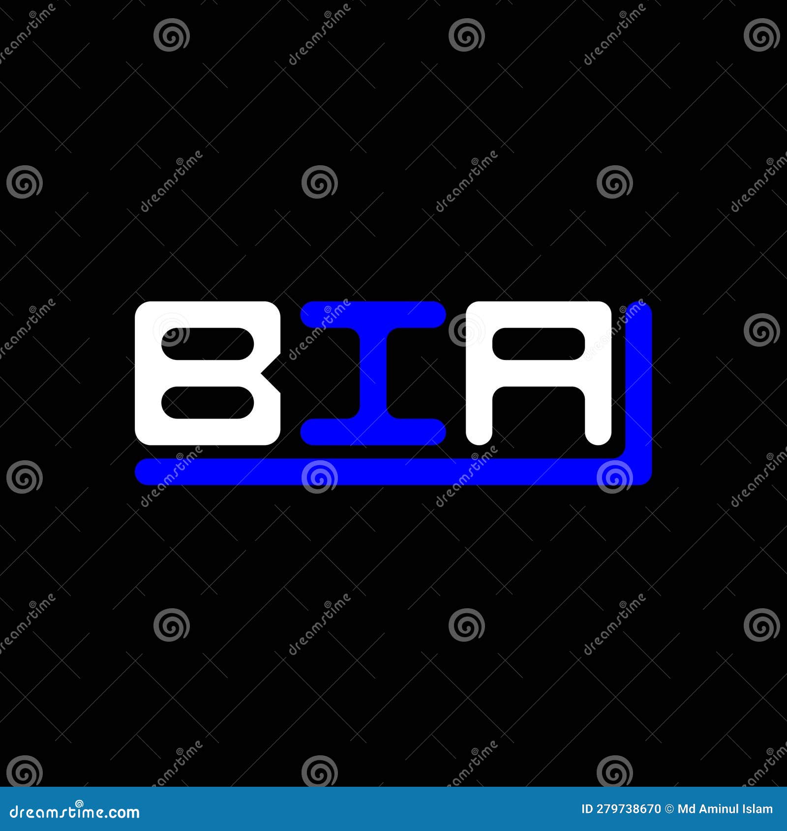 BIA Letter Logo Creative Design with Vector Graphic, BIA Stock Vector ...