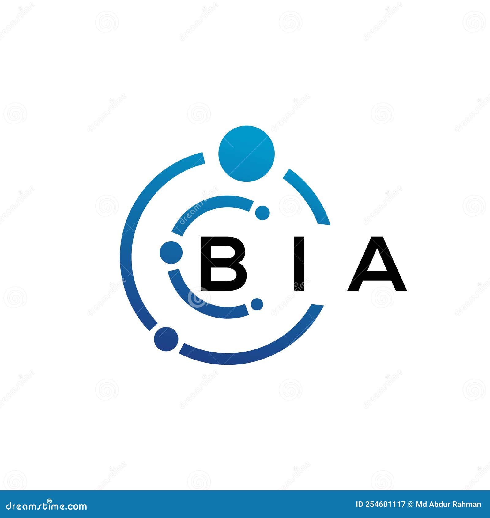 BIA Letter Logo Design On White Background. BIA Creative Initials ...