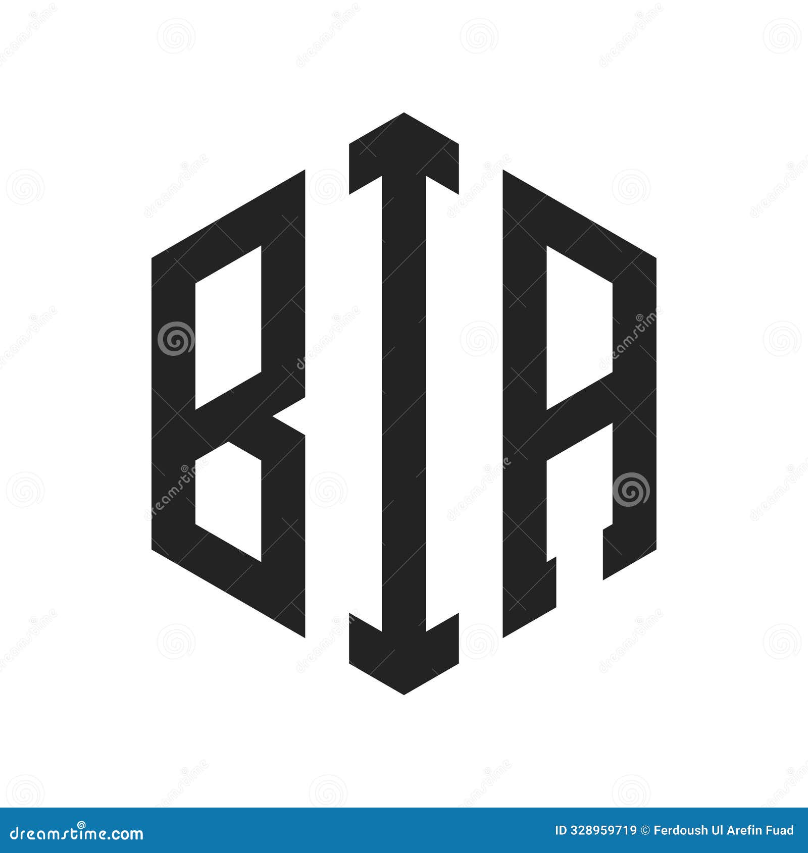 BIA Logo Design. Initial Letter BIA Monogram Logo Using Hexagon Shape ...