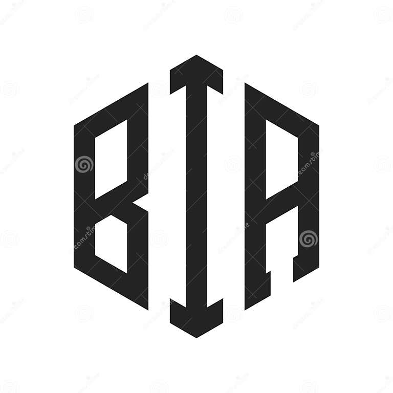 BIA Logo Design. Initial Letter BIA Monogram Logo Using Hexagon Shape ...