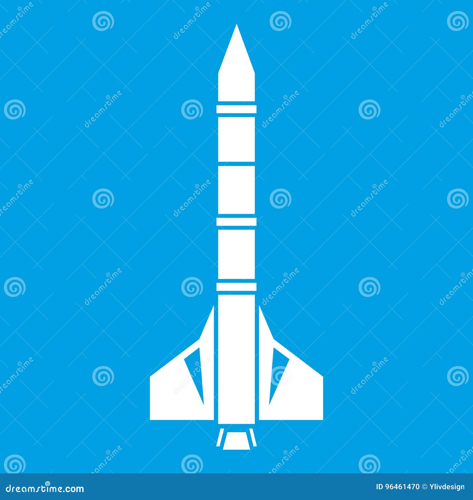 Bianco Atomico Dell'icona Del Razzo Illustrazione Vettoriale ...