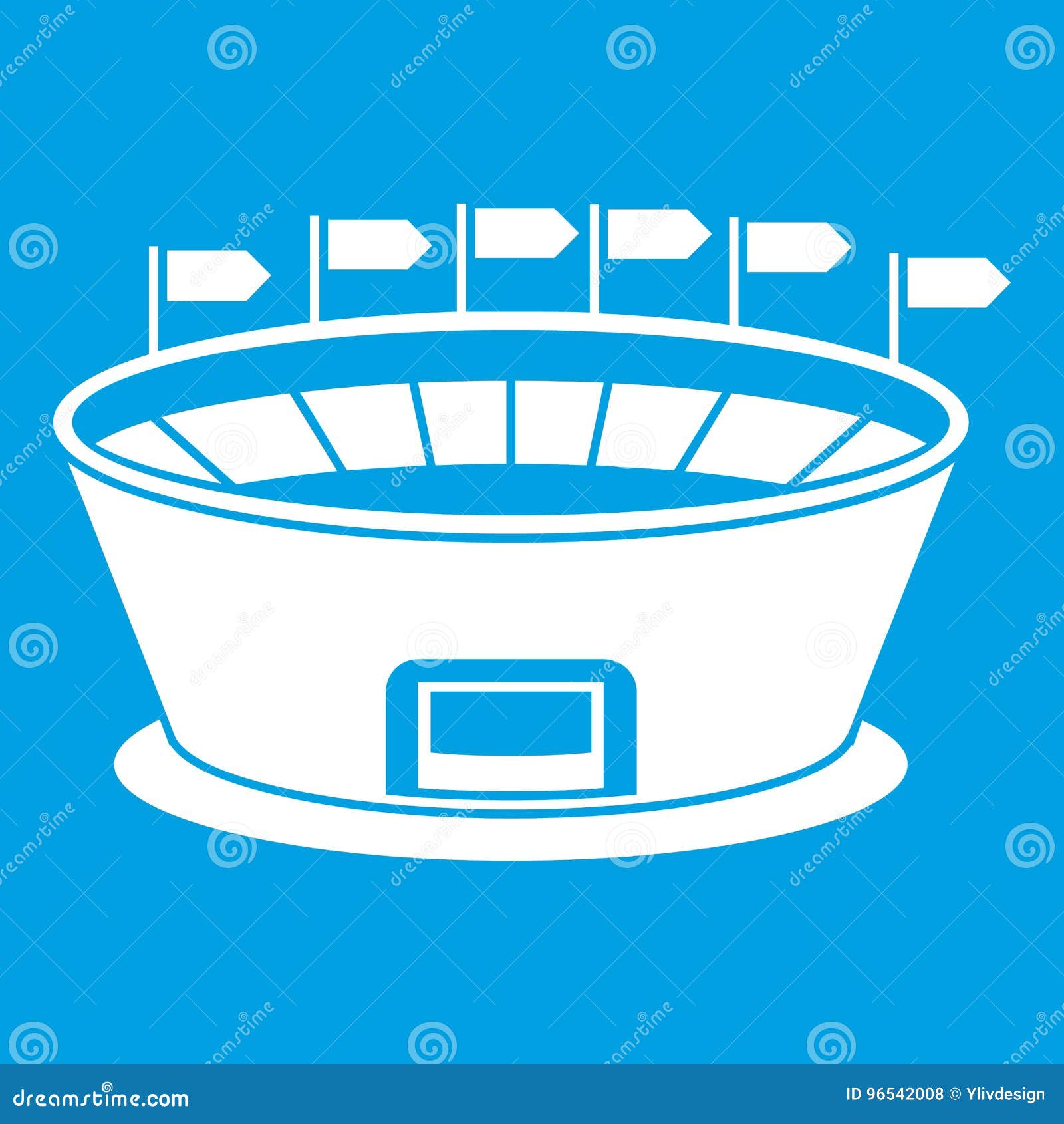 Bianco Dell'icona Dello Stadio Illustrazione Vettoriale - Illustrazione ...