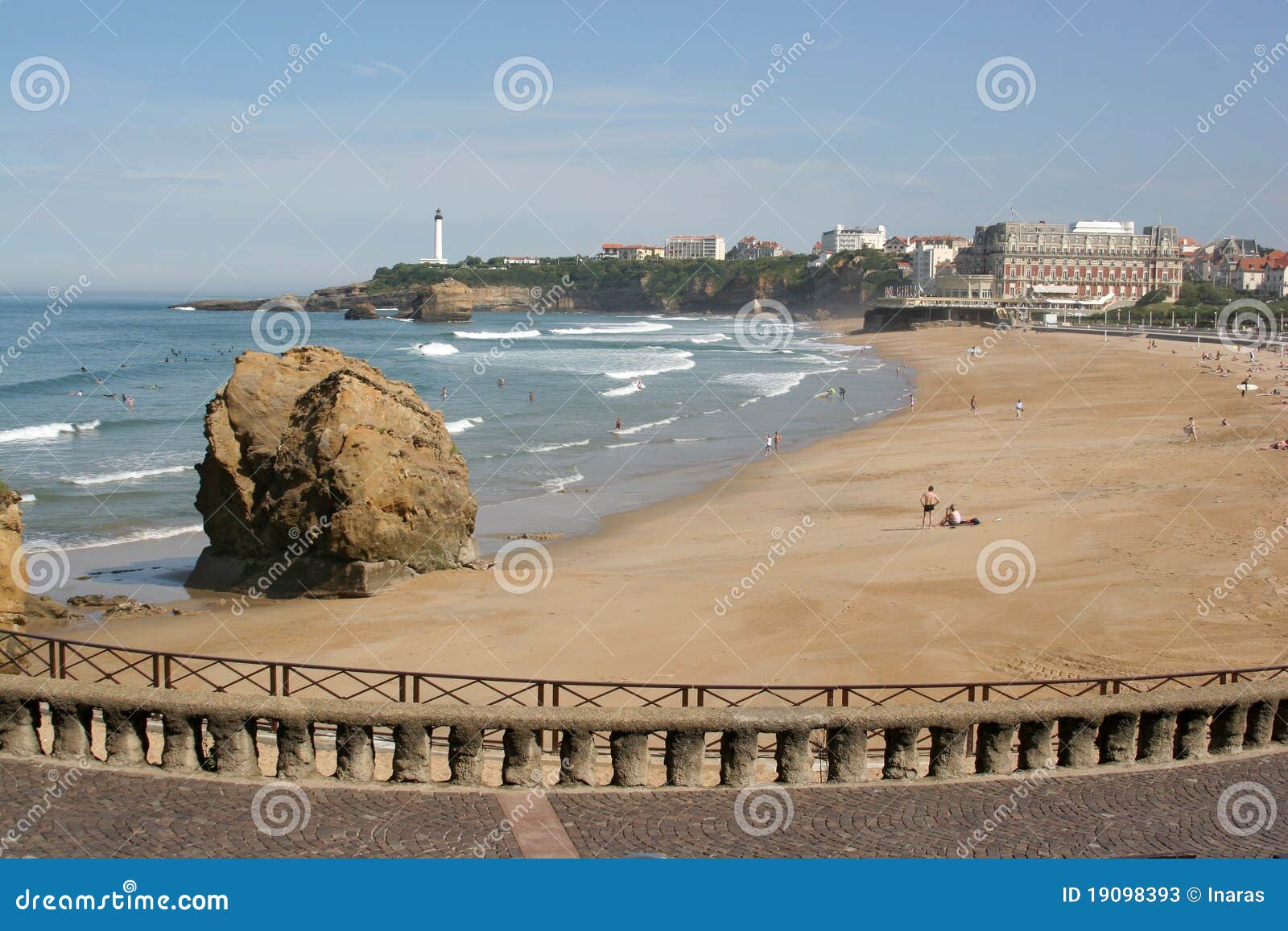 Biarritz Beach in Low Season Stock Image - Image of european ...