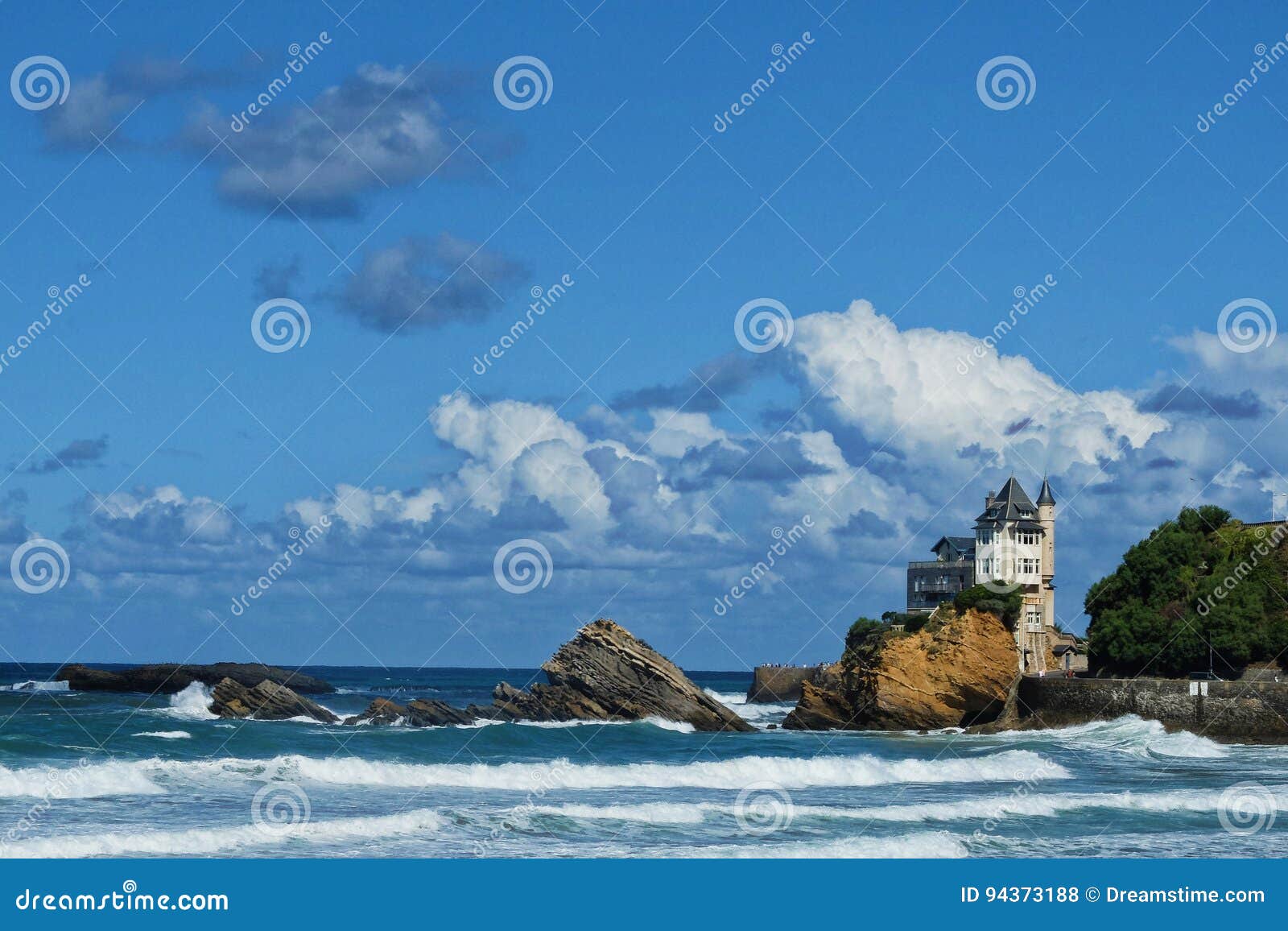 The Biarritz castle stock photo. Image of blue, europe - 94373188