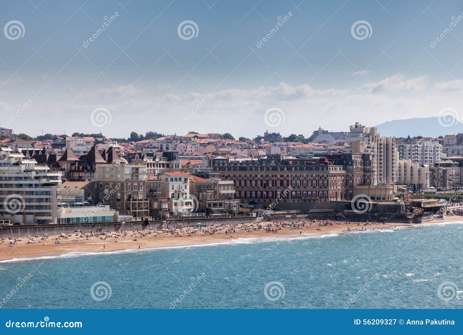 Biarritz, France stock image. Image of beach, relaxation - 56209327