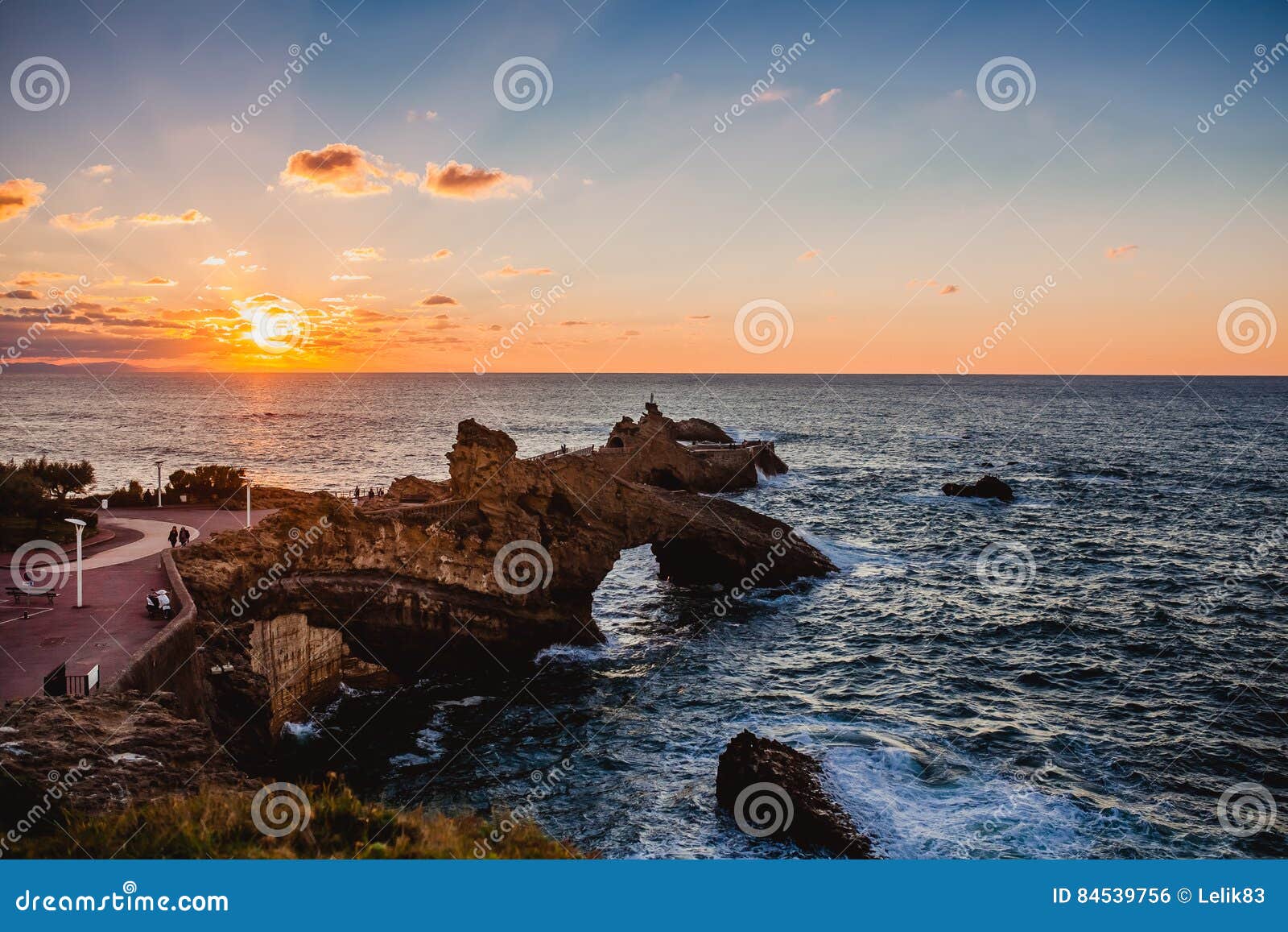 Biarritz france ocean sky editorial photo. Image of architecture - 84539756