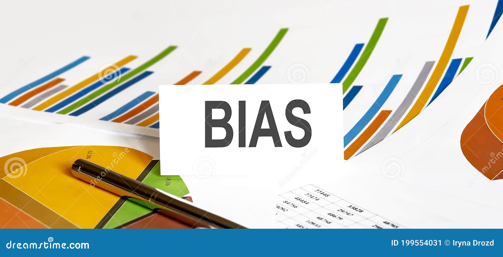 BIAS Text on Paper on Chart Background with Pen Stock Image - Image of ...