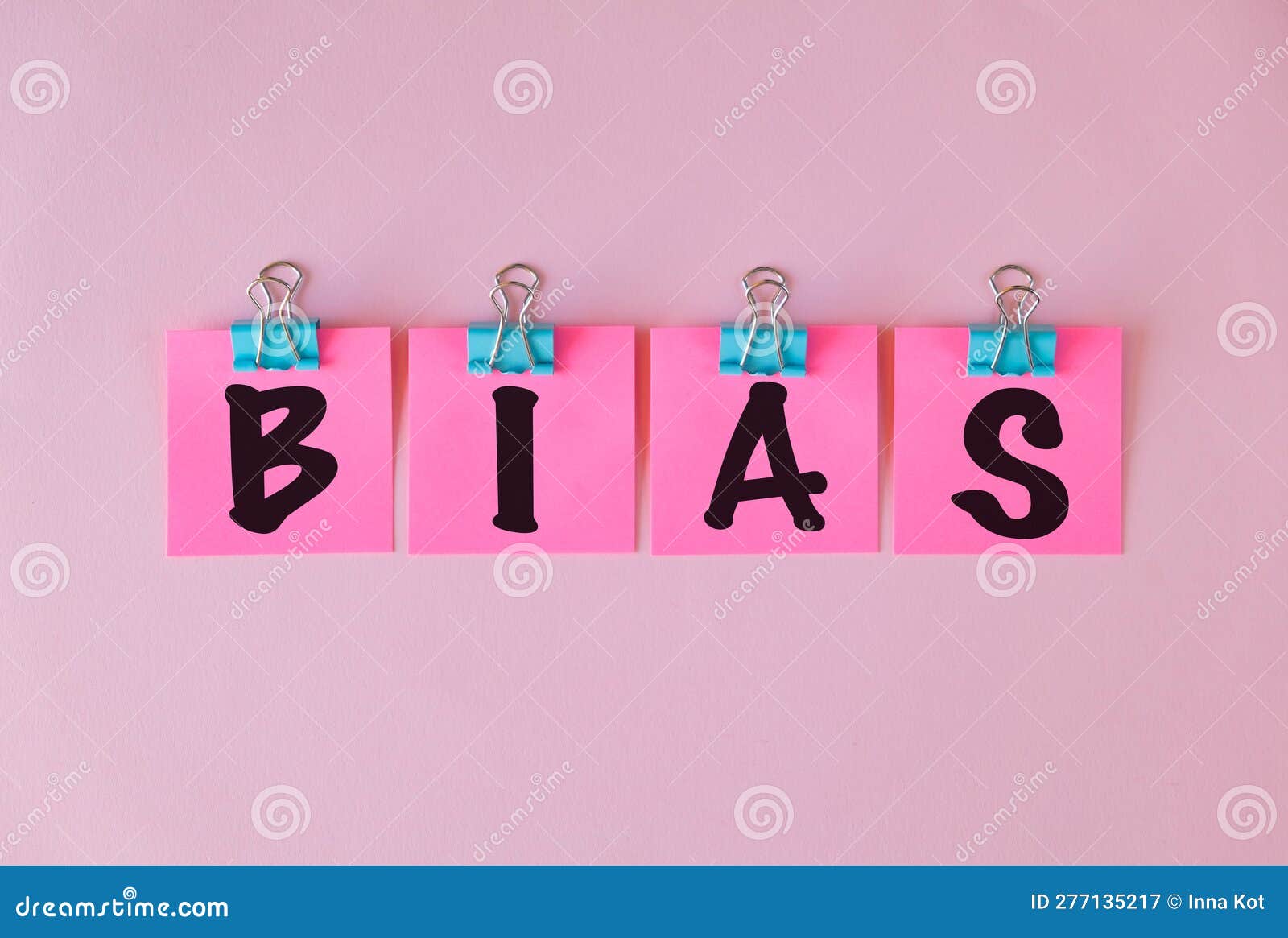 Bias Text on Pink Sticker on Pink Background. Enterprise Resource ...
