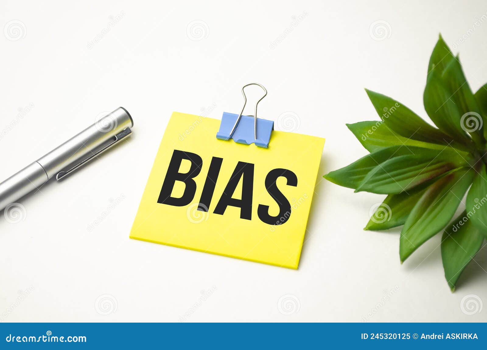 BIAS Word Written On The Wood Block With Chart, Glasses And Pencils ...