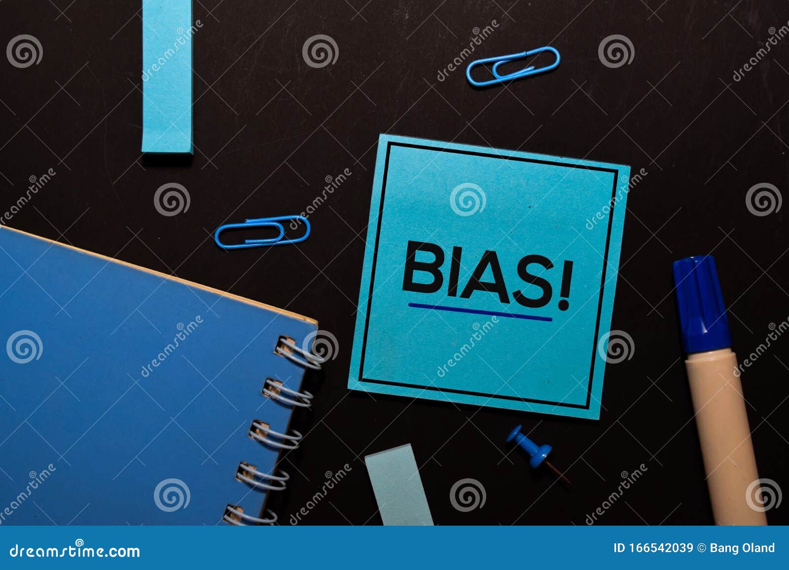 Bias! Write on Sticky Notes Isolated on Office Desk Stock Image - Image ...
