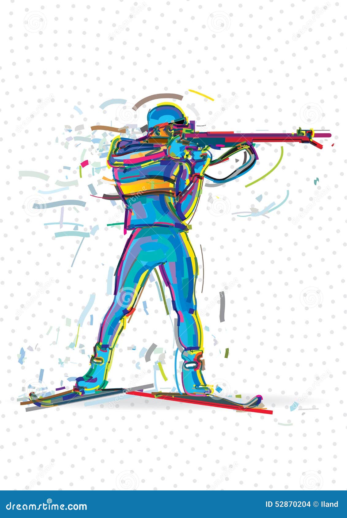 Biathlon vektor abbildung. Illustration von becher, geruch - 52870204