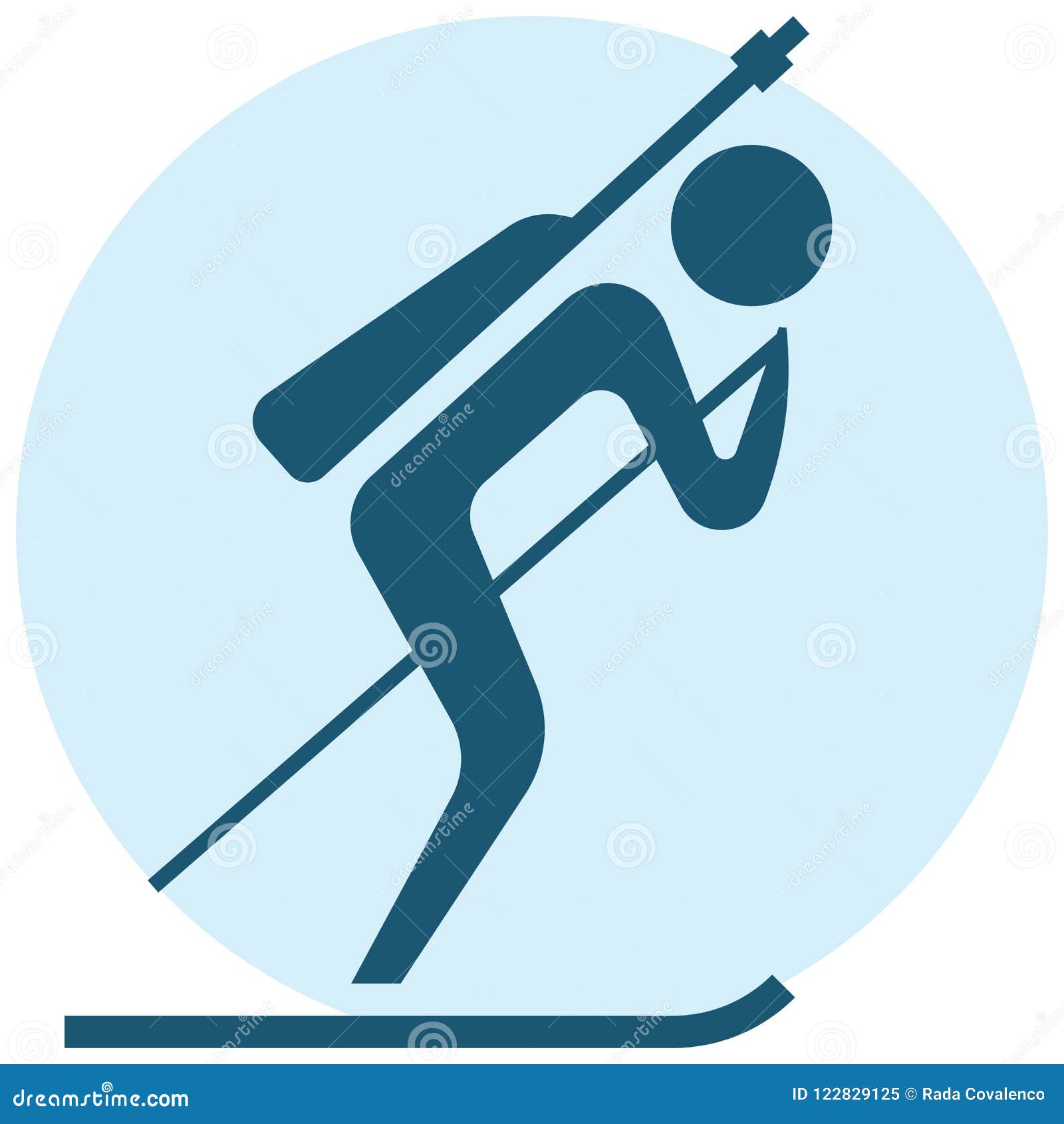 Biathlon icon stock vector. Illustration of activity - 122829125