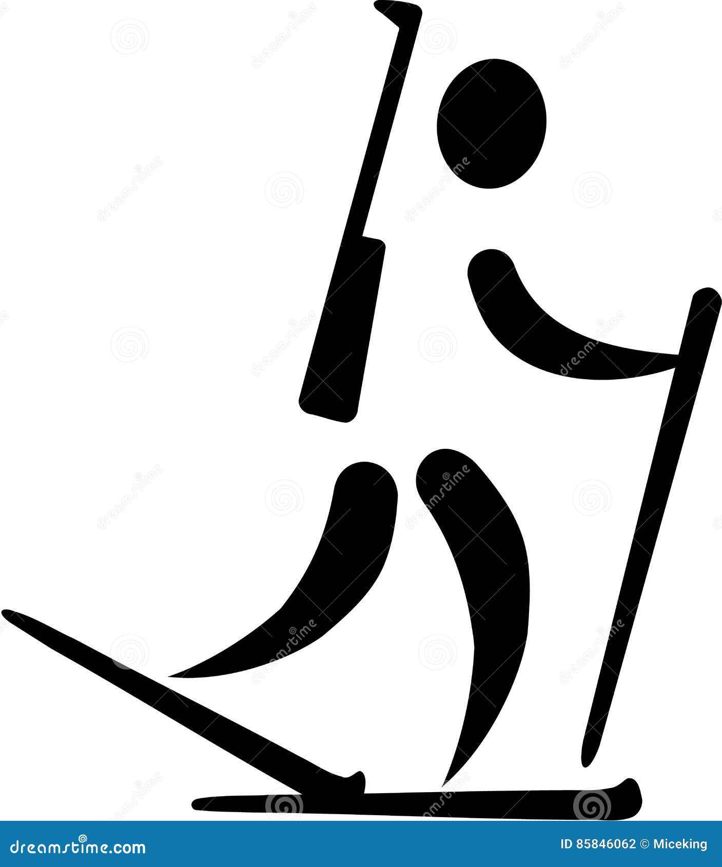 Biathlon Man Running Vector Isolated Silhouette | CartoonDealer.com ...