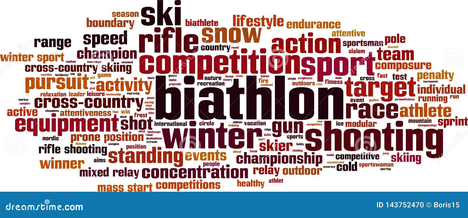 Biathlon word cloud stock vector. Illustration of nordic - 143752470