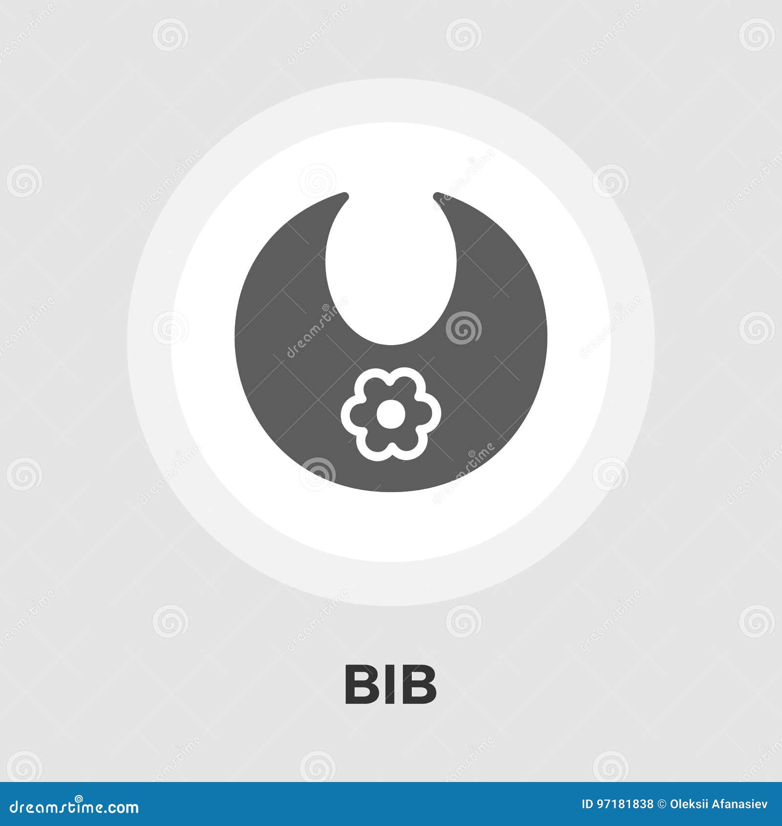 Bib Flat Icon stock vector. Illustration of graphic, life - 97181838