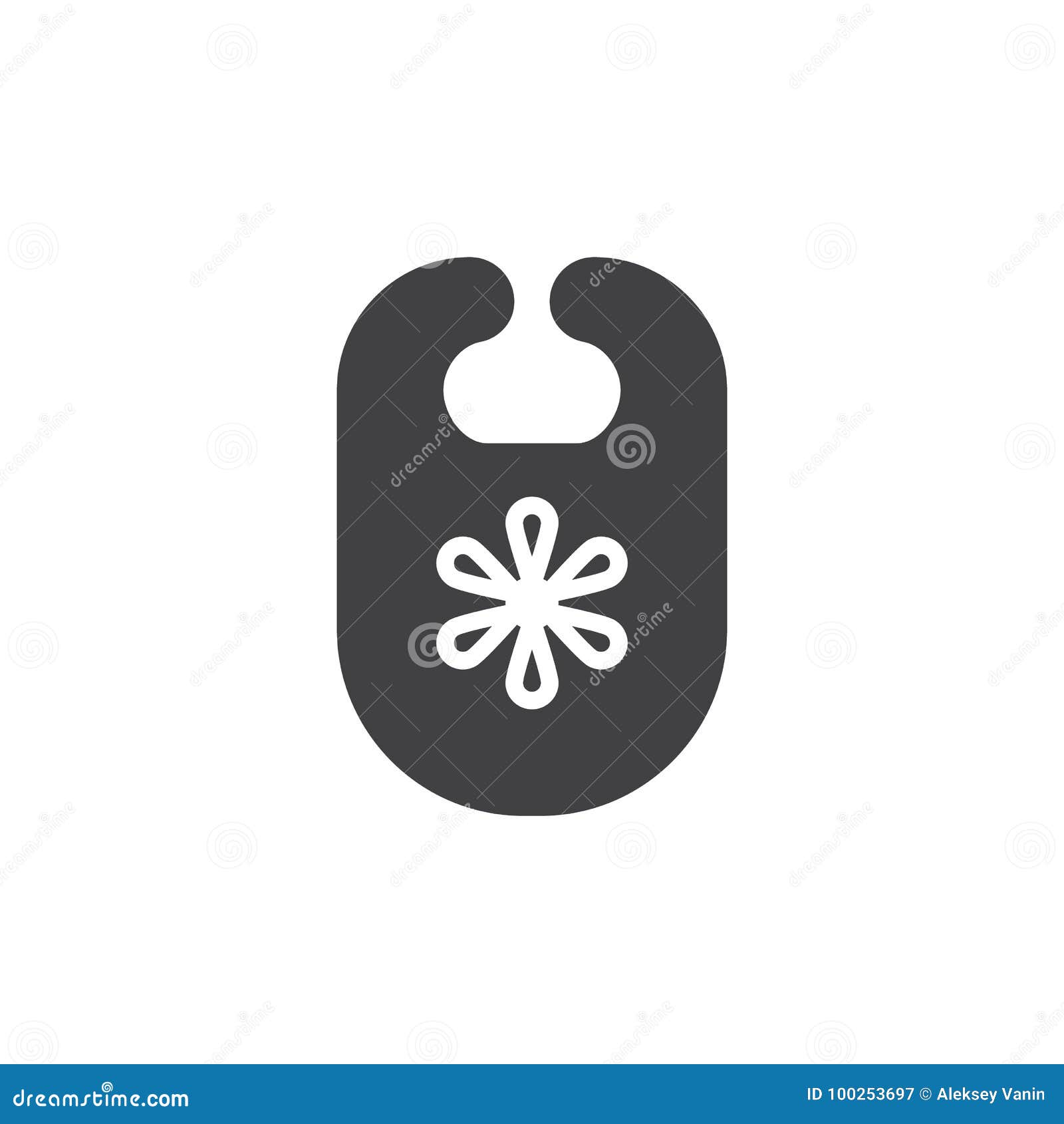 Bib icon vector stock vector. Illustration of girl, graphics - 100253697