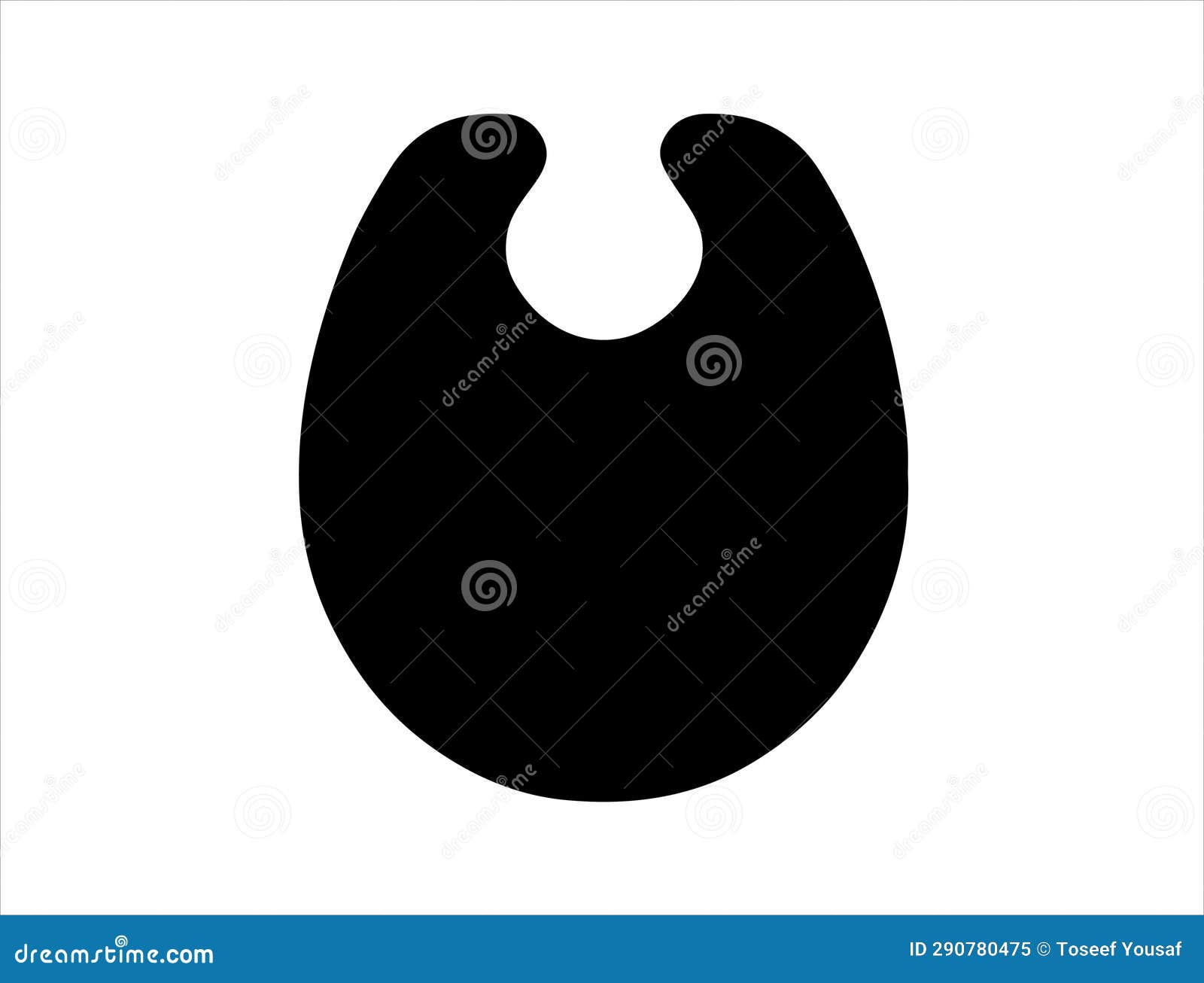 Bib Silhouette Vector Art White Background Stock Vector - Illustration ...