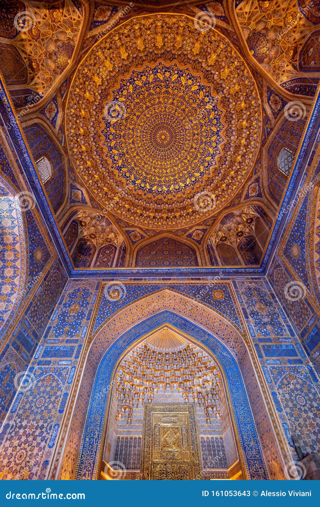 Bibi-Khanym Mosque in Samarkand Stock Image - Image of indoors ...