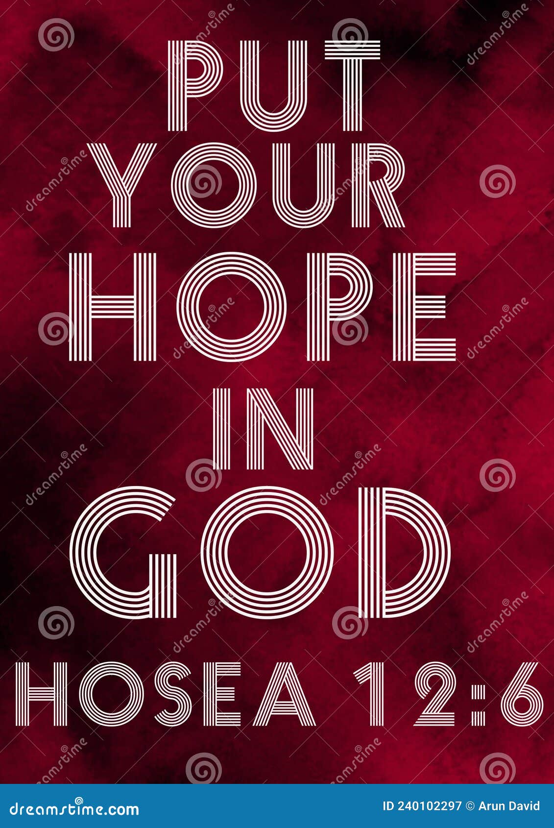 Bibile Verses"Put Your Hope in God Hosea 12:6 Stock Illustration ...