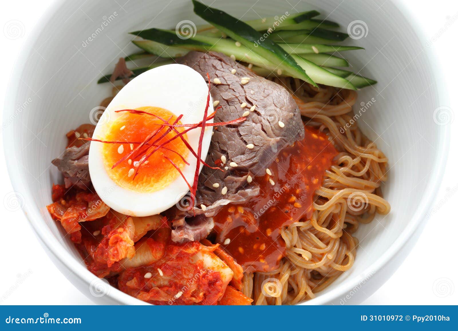 Bibim naengmyeon stock photo. Image of north, food, asian - 31010972