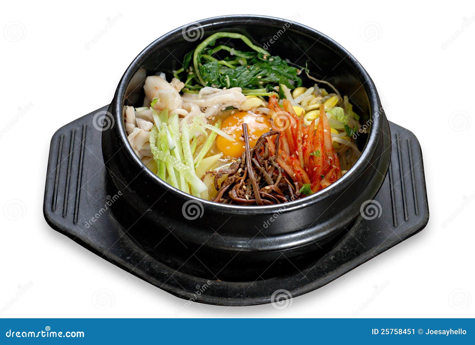 Korean Rice Mis With Vegetables And Egg With Korean Sauce Stock Image ...