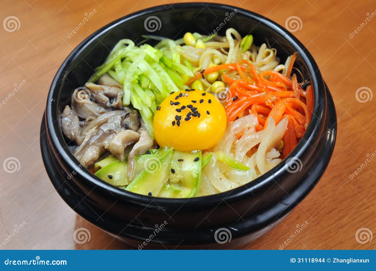 Bibimbap stock photo. Image of bowl, asian, healthy, meal - 31118944