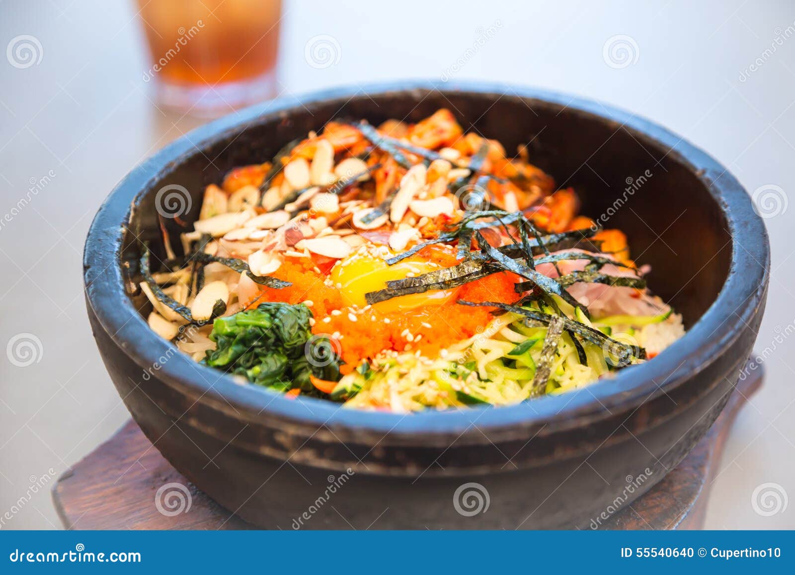 Bibimbap stock photo. Image of korean, meal, cuisine - 55540640