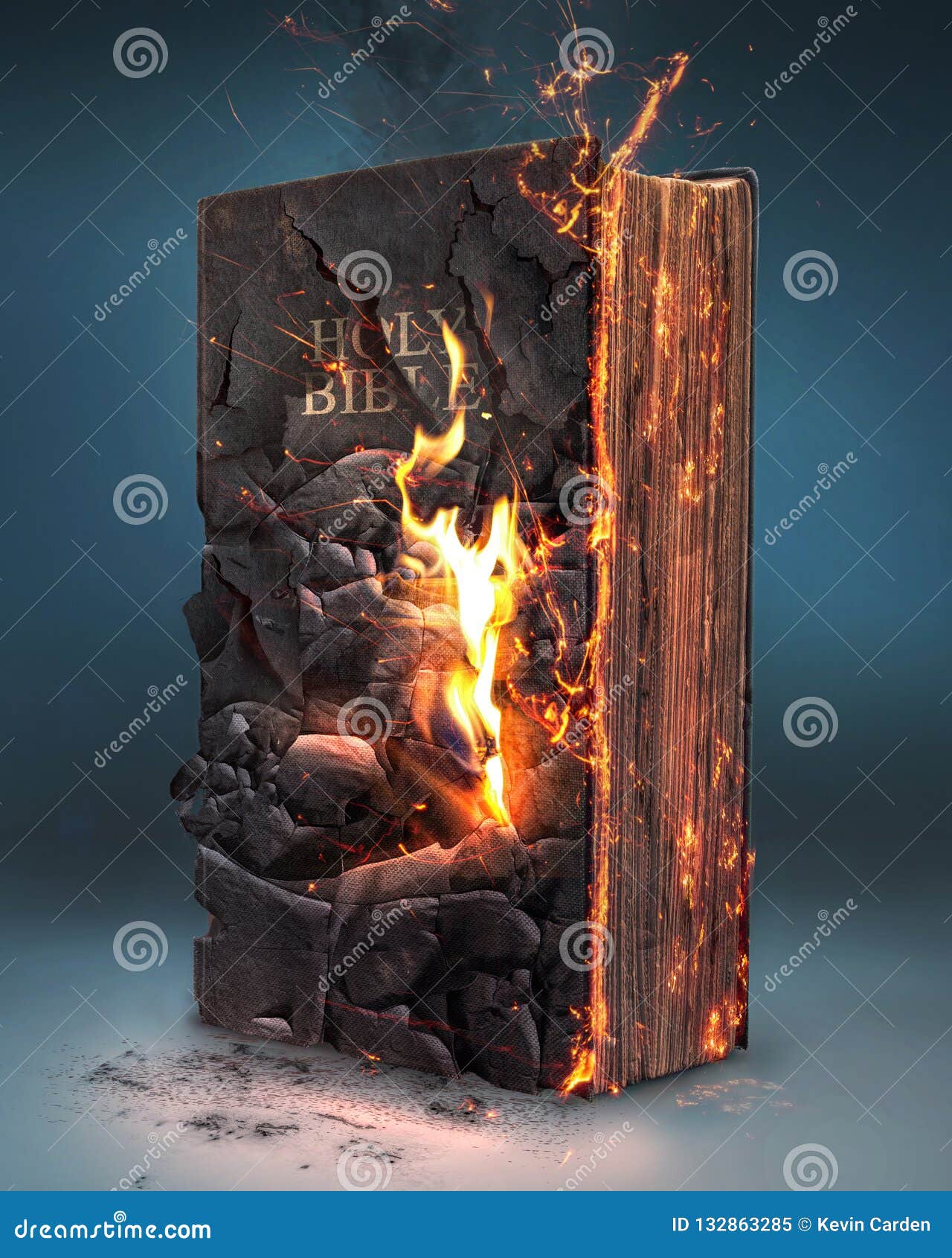 Bible and fire stock image. Image of fire, concept, page - 132863285