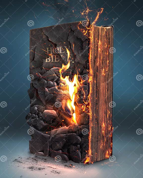 Bible and fire stock image. Image of fire, concept, page - 132863285