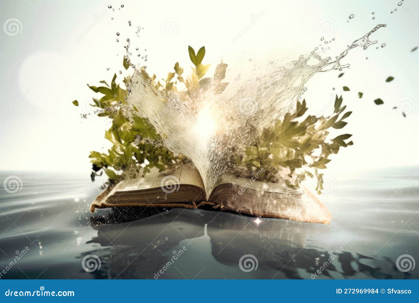 A Bible Book Showing the Origin of Life Exploding with Water and ...