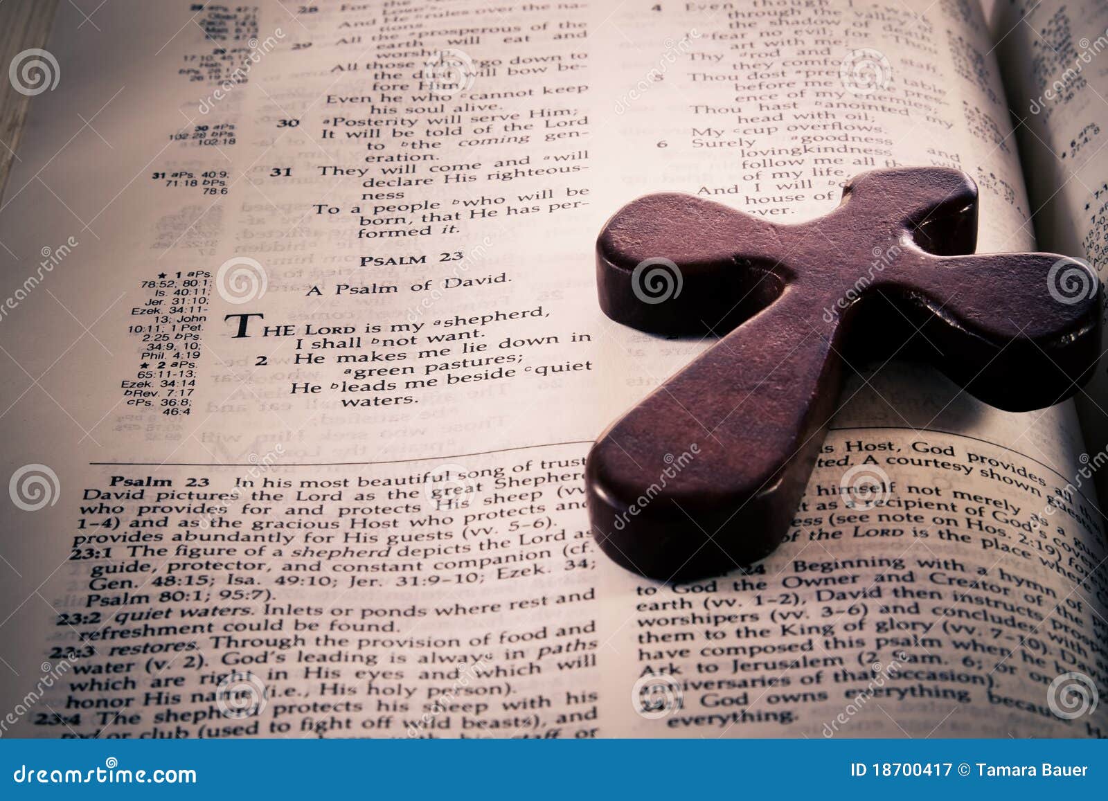 Bible and cross stock image. Image of relic, bible, open - 18700417