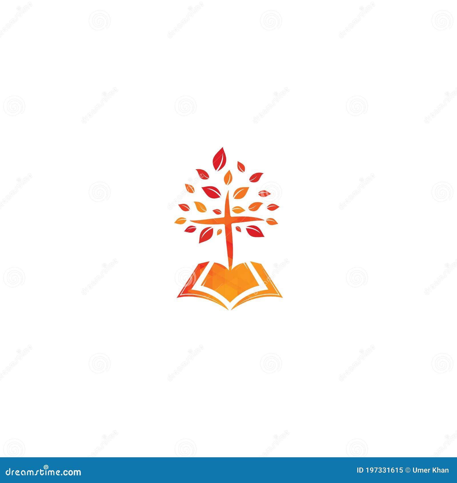 Bible Cross Tree Church Logo Design. Stock Vector - Illustration of ...