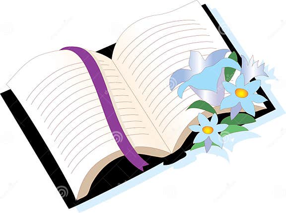 Bible with flowers stock illustration. Illustration of flora - 1439585