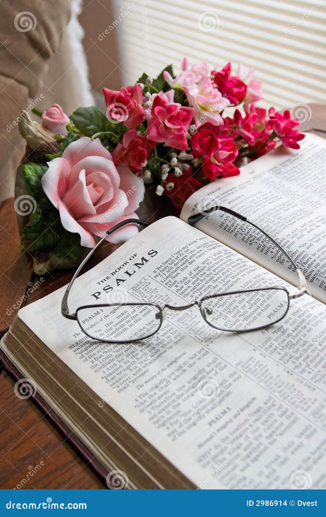 Bible and Flowers stock photo. Image of read, religious - 2986914